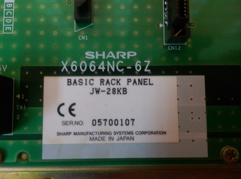 SHARP JW-28KB / X6064NC-6Z BASIC RACK PANEL - 裕益科技自動化設備可程式編碼器PLC分散式控制系統DCS